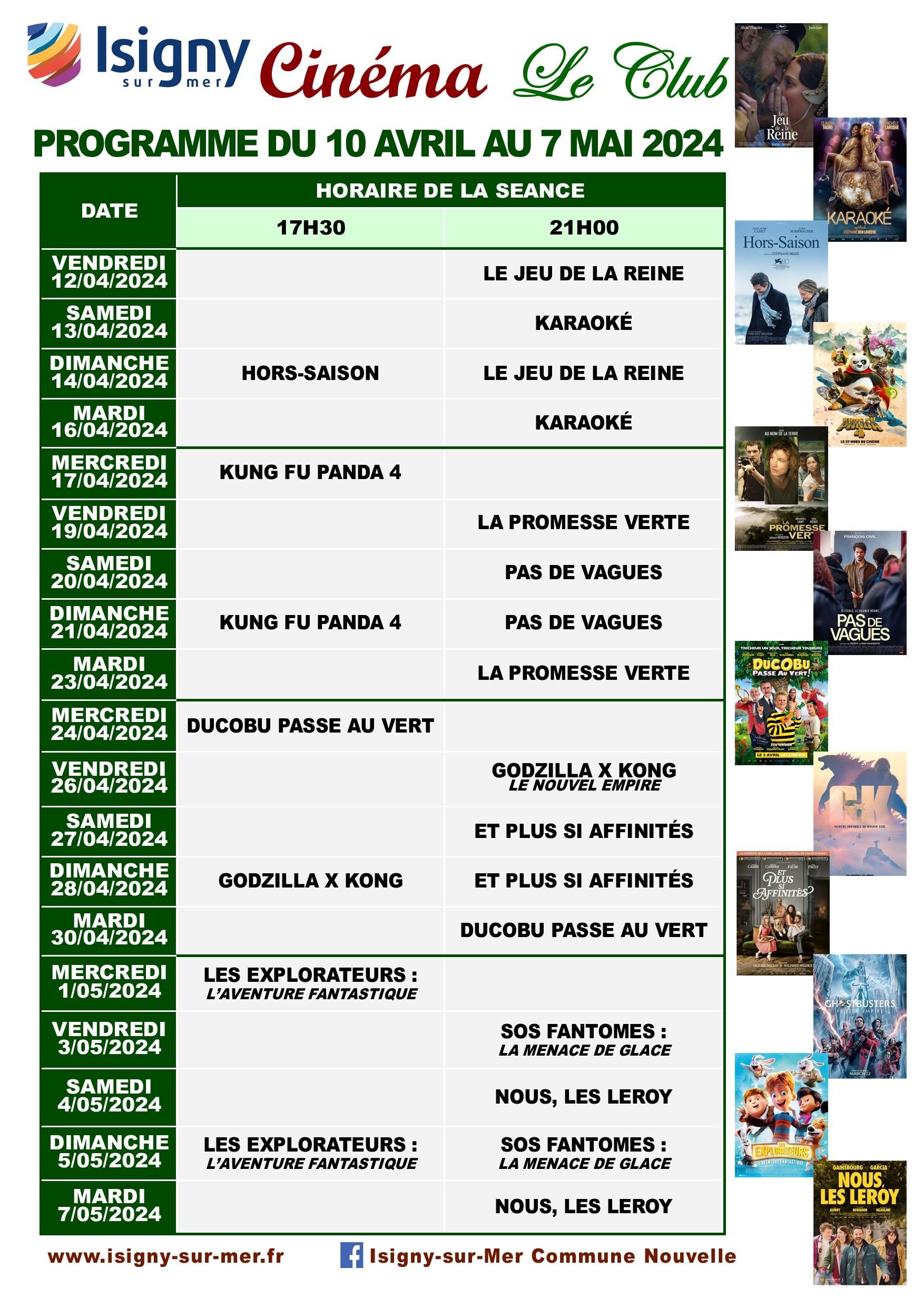 Programme cinéma